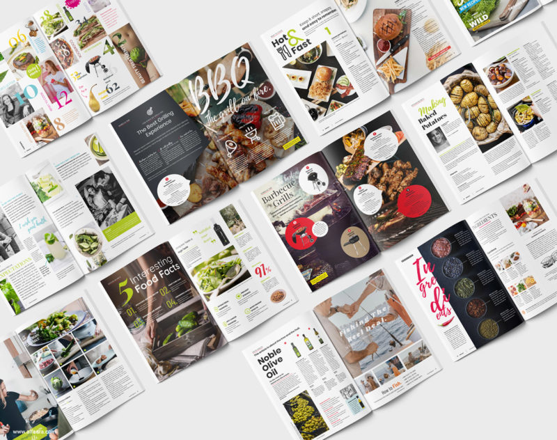 Food Magazine Template - ALFAERA - CorelDRAW Templates Catalog Magazine ...