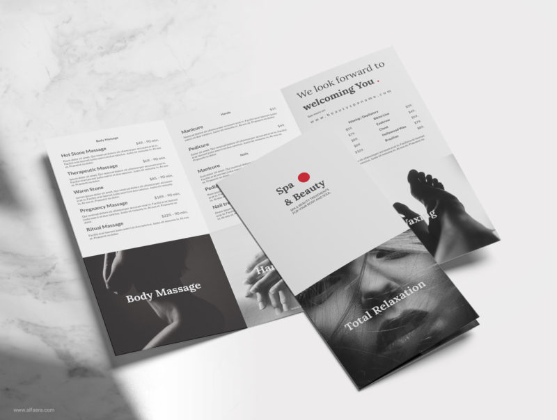Spa Trifold Pamphlet Template – CorelDRAW Templates