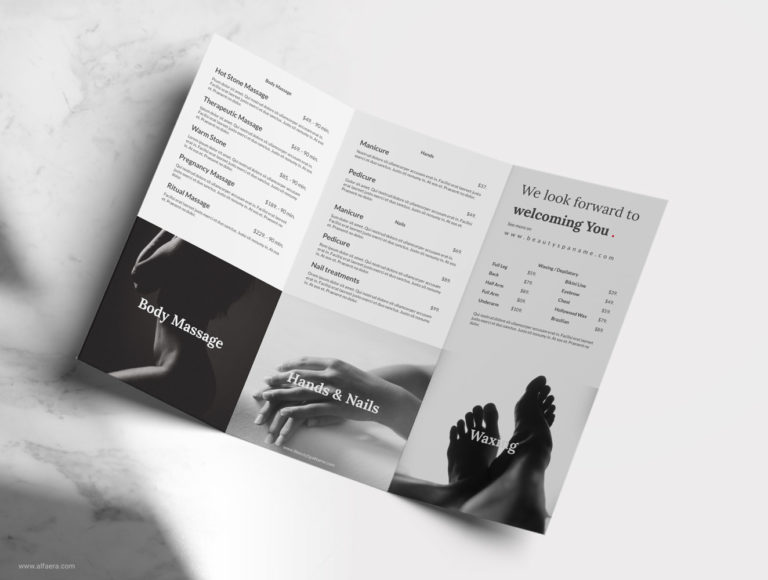 Spa Trifold Pamphlet Template – CorelDRAW Templates